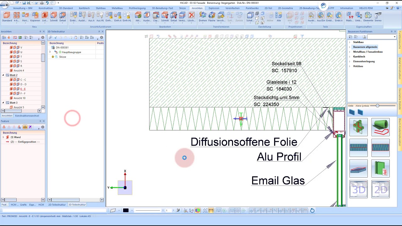 HiCAD 2021 | Fassade #9 | Facade #9 | Dämmung | Insulation - YouTube