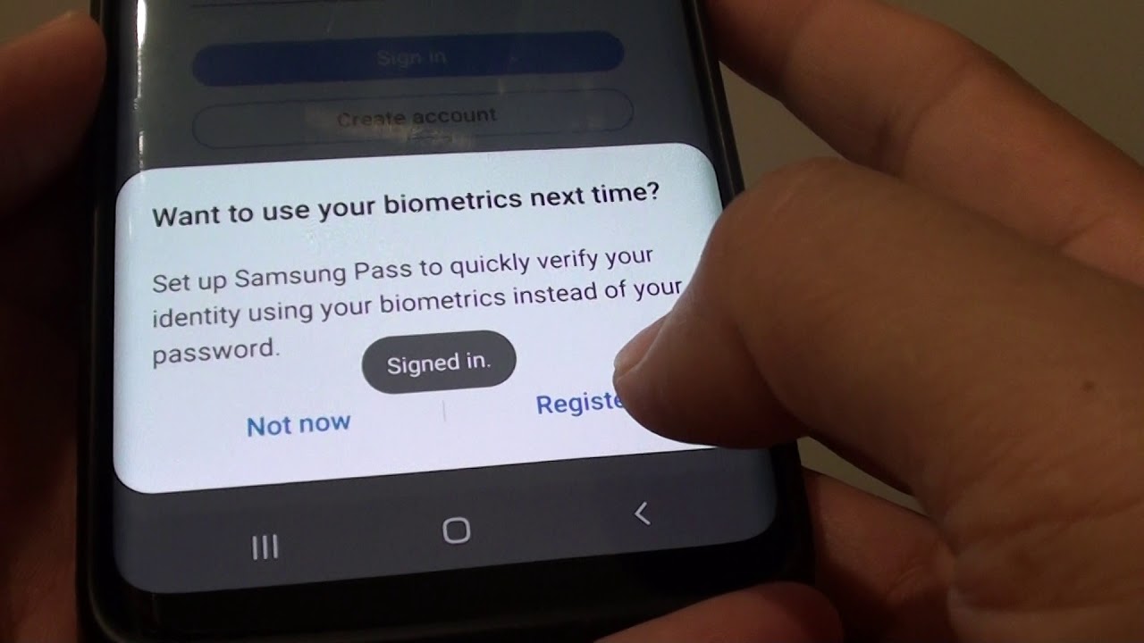 Samsung Galaxy S9: How to Add a Samsung Account - YouTube