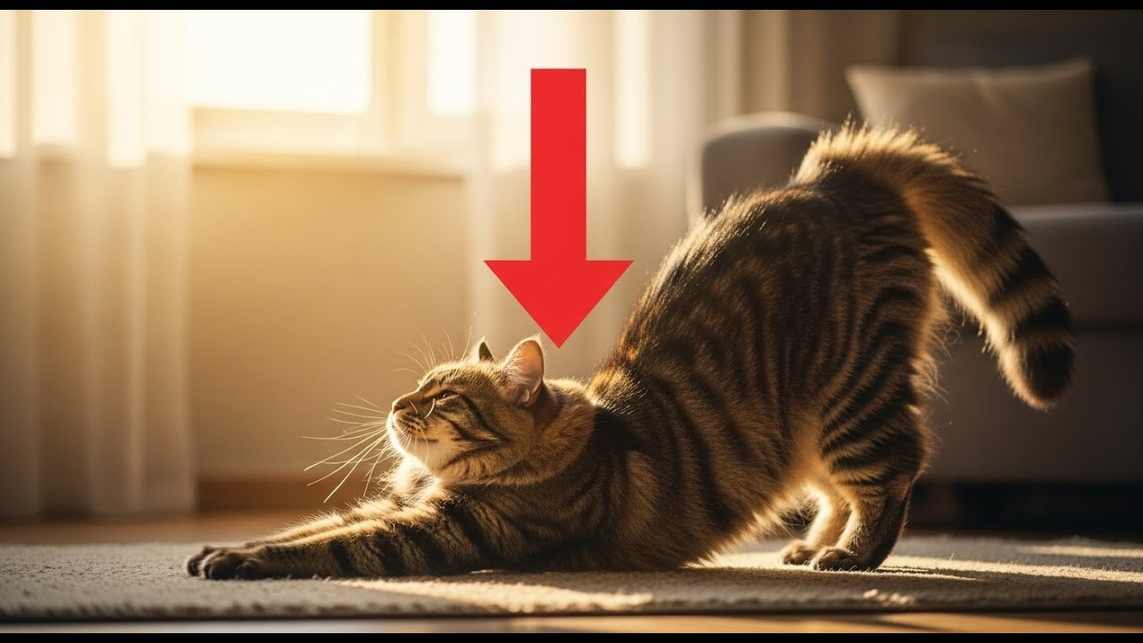 Why Cats "Reboot" When They See You (The Prayer Stretch Warning) - YouTube