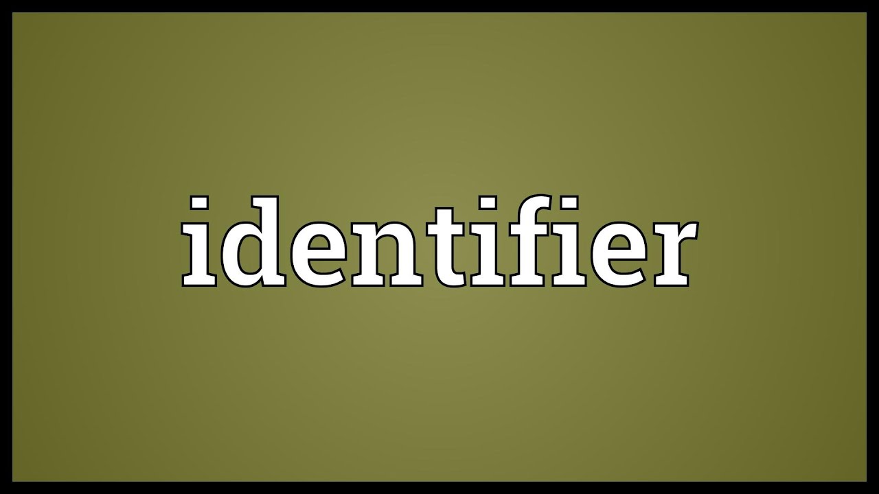 Identifier Meaning - YouTube