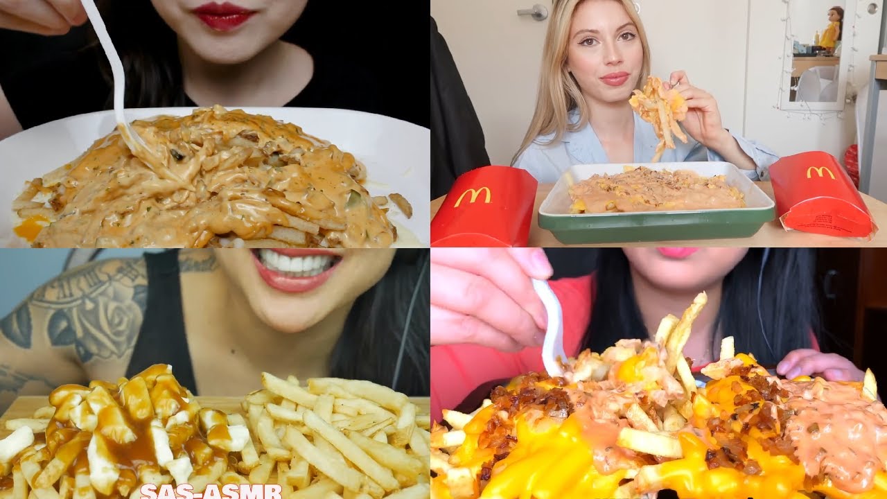 [ASMR] ANIMAL STYLE FRIES ASMR Eating Compilations 🔥 ASMR BITES 🔥 - YouTube
