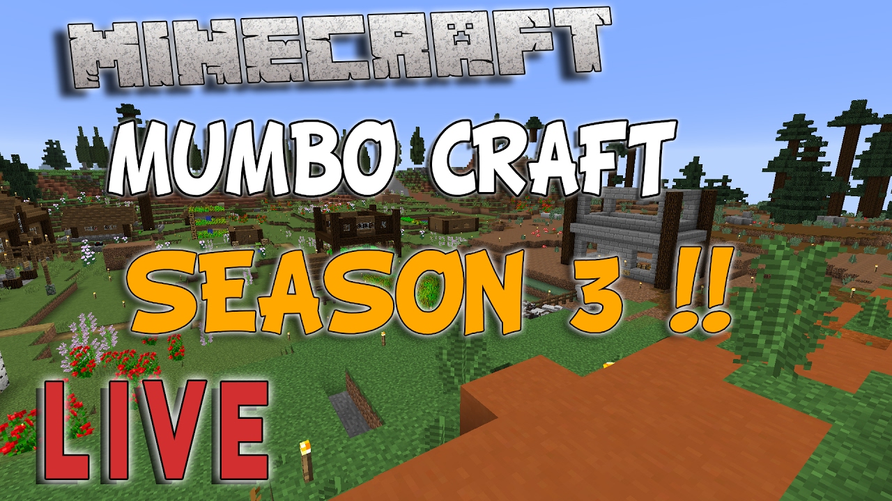 Live : Minecraft Mumbo Craft - First Day on Season 3! - YouTube