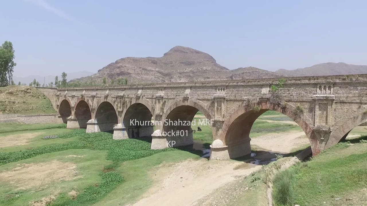 Free aerial Stock Footage of Pakistan, Pakistan Stock, KP, Old Bridge ...