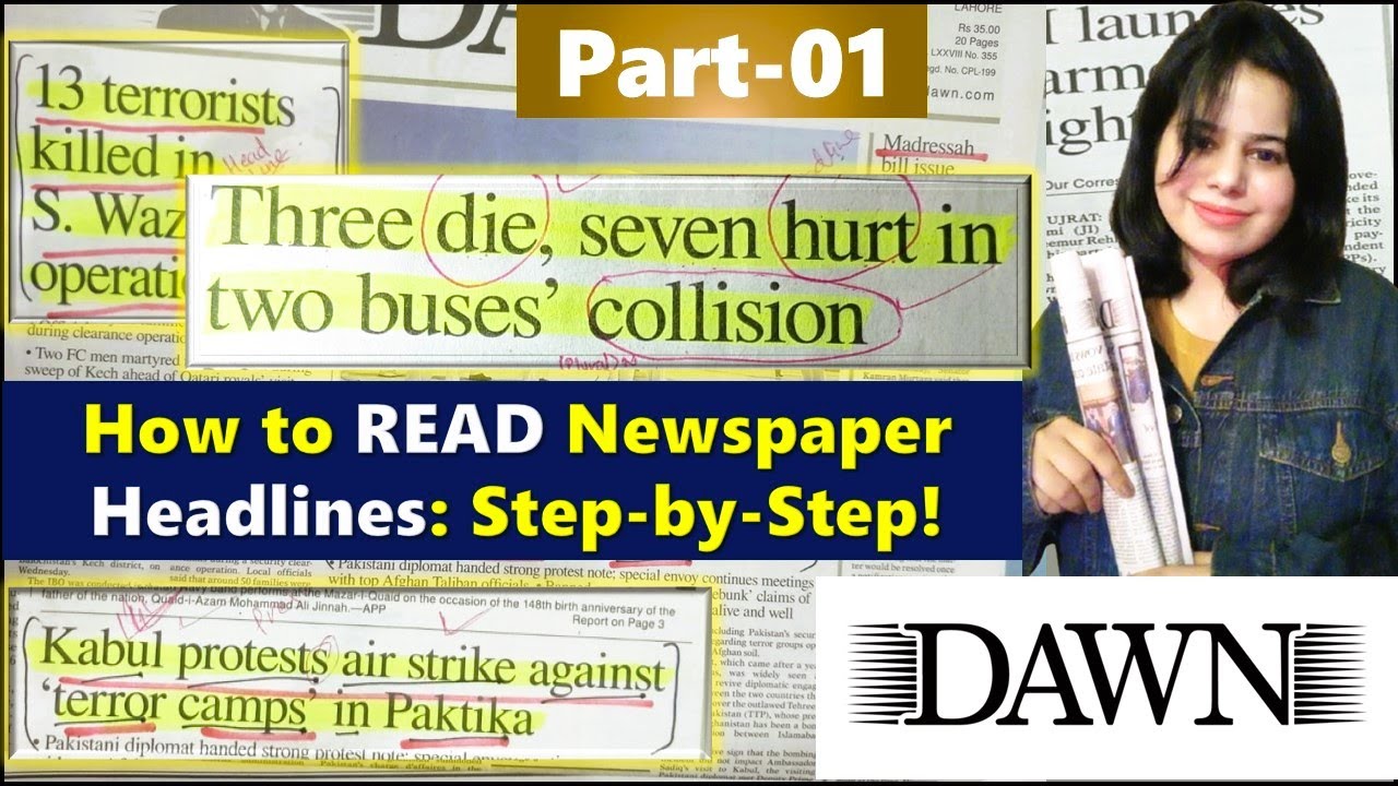 How to READ Newspaper Headlines|| Newspaper Reading #englishgrammar # ...