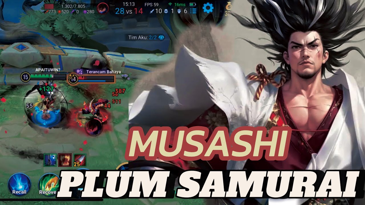 REVIEW SKIN TINTA MUSASHI, Tips & Trick Main Musashi - Honor of Kings ...