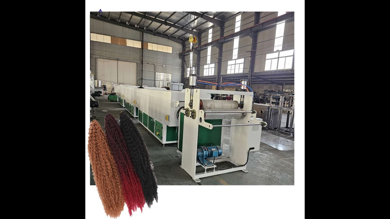 Polyester Artificial Synthetic hairs yarn produce machine - YouTube