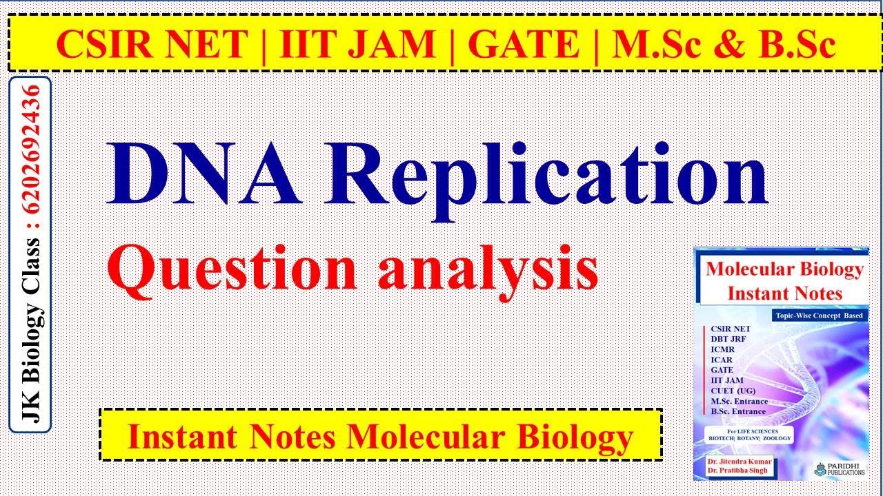 DNA Replication | Important question pattern of DNA replication - YouTube