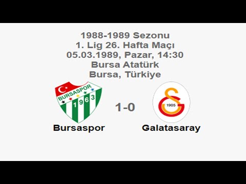 Bursaspor 1-0 Galatasaray [HD] 05.03.1989 - 1988-1989 Turkish 1st League Matchday 26