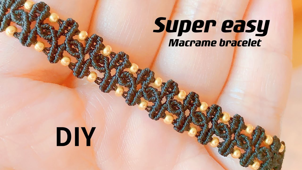 HOW TO MAKE MACRAME BRACELET#TUTORIAL#DIY#MACRAME#BRACELET#SUPER EASY - YouTube