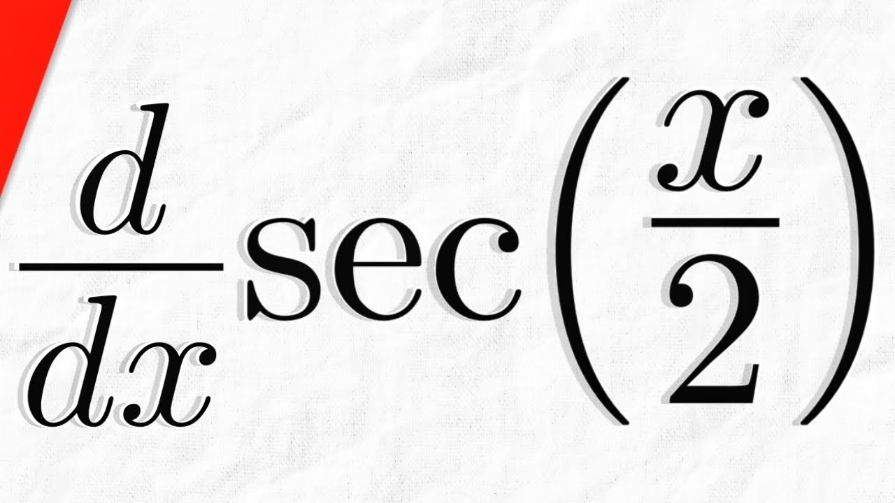 Derivative Of Sec x 2 Calculus 1 Exercises YouTube