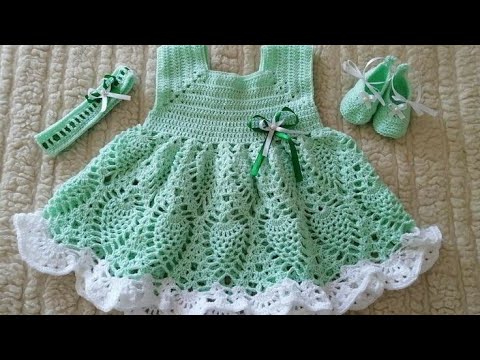 Beautiful Hand Crochet (crosia) Baby Frocks Design - YouTube