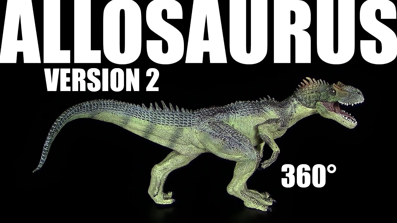 Papo ® Allosaurus - offenes Maul - 360° - YouTube