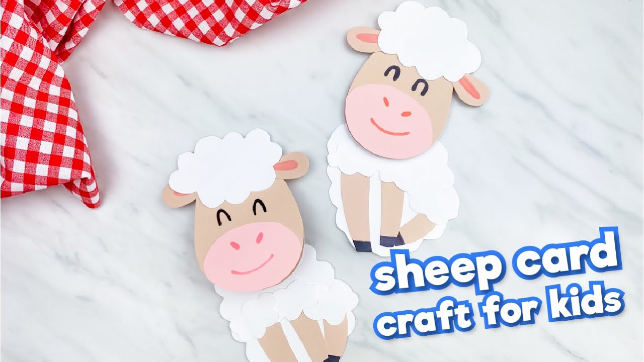 DIY Sheep Card Craft For Kids - YouTube