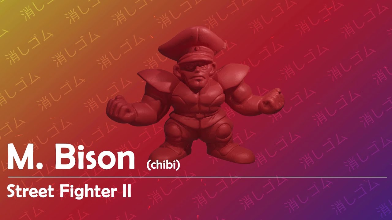 3D Scanning Retro Street Fighter Toys - M. Bison Chibi Version - YouTube