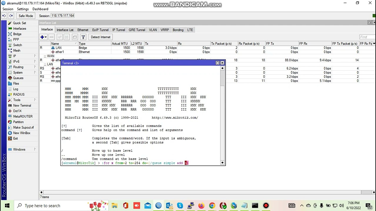 How to create simple 254 queues with command in Mikrotik - YouTube