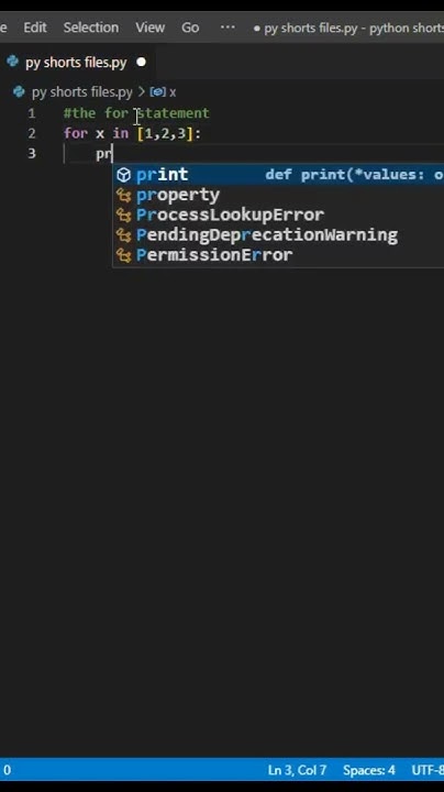 The For Statement Python Pythoncode Coding Code Python3 Programming Youtube 