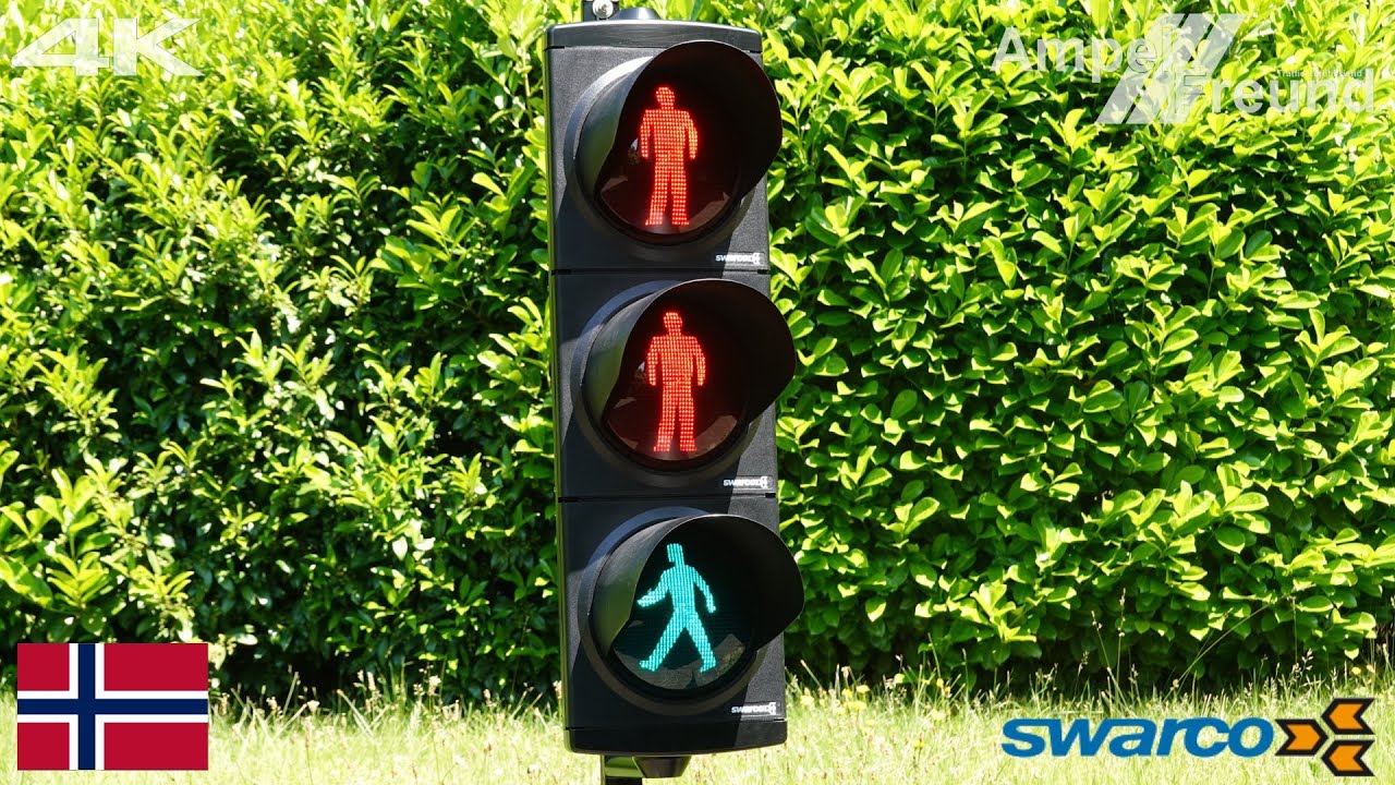 [4K] Norwegian Pedestrian Traffic Light Ø200 - YouTube