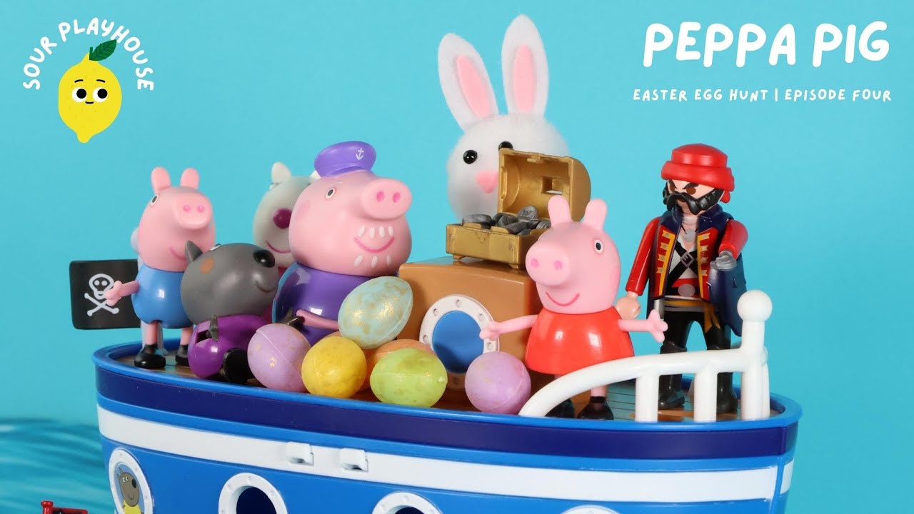 Peppa Pig Toy Learning Video for Kids | 🐰 Easter Egg Hunt | Sour ...