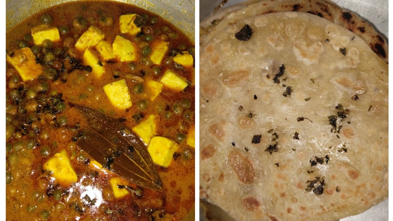 aj dinner a baniye fellam alur porota r tar sathe mator paneer ️ ️😊😋🤤 - YouTube