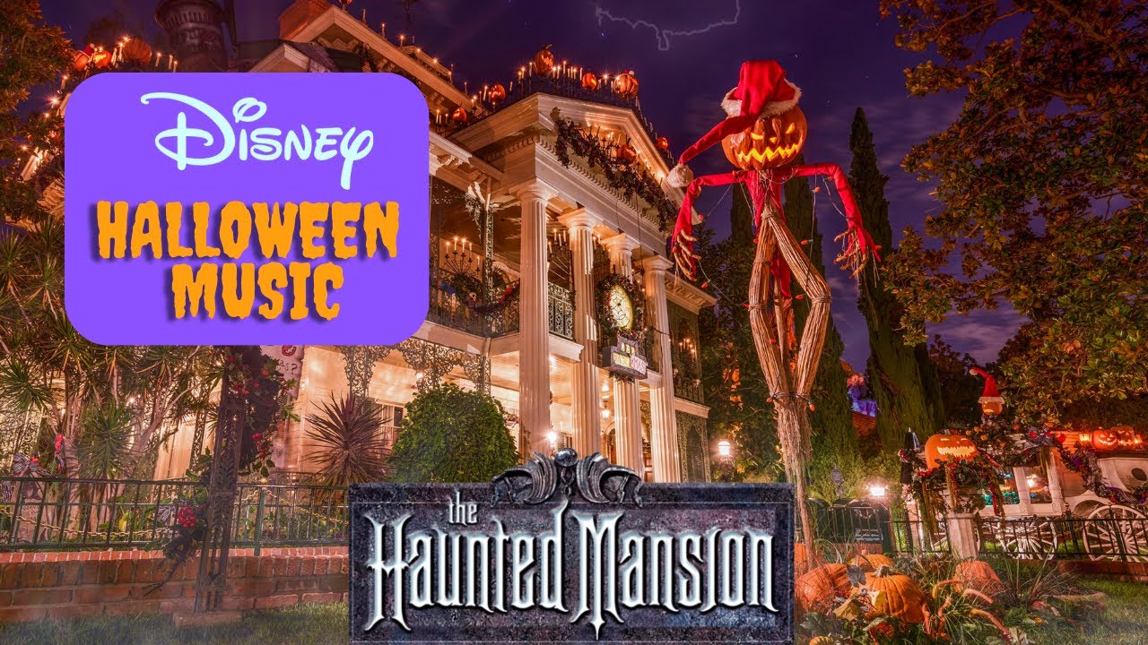 Spooky Halloween Music at Disney's Haunted Mansion for Ambience or ...