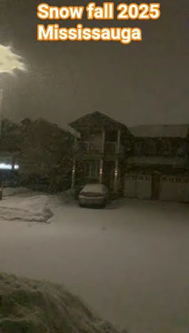 snowfall 2025 Mississauga Slow motion - YouTube