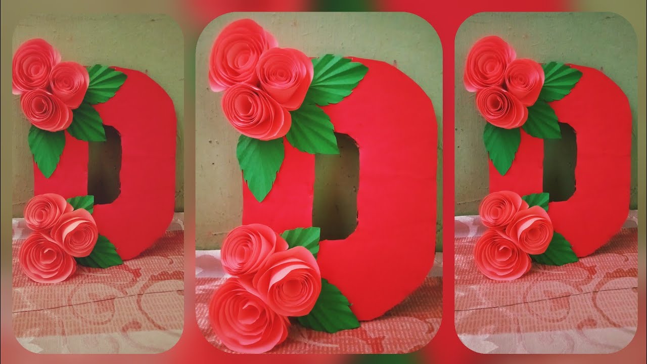 Birthday Party Decoration - Letter D (Easy to Make) - YouTube