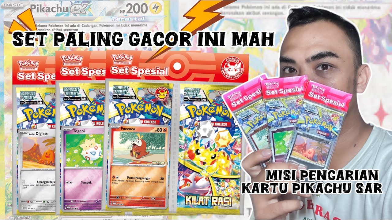 Kartu Pokemon kilat rasi set spesial dari indomaret gokil dapet SAR ...