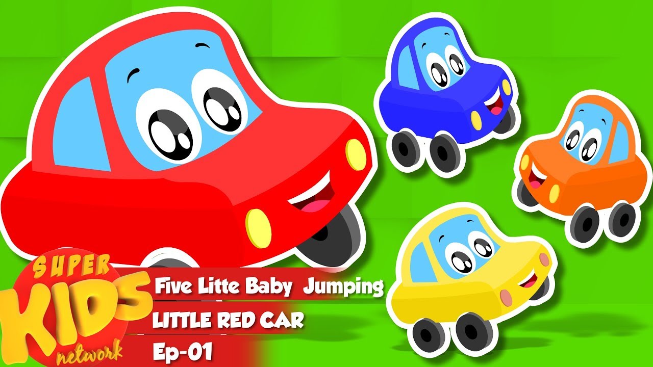 Super Car Super Star | Little Red Car | Five Little Babies | Nursery ...