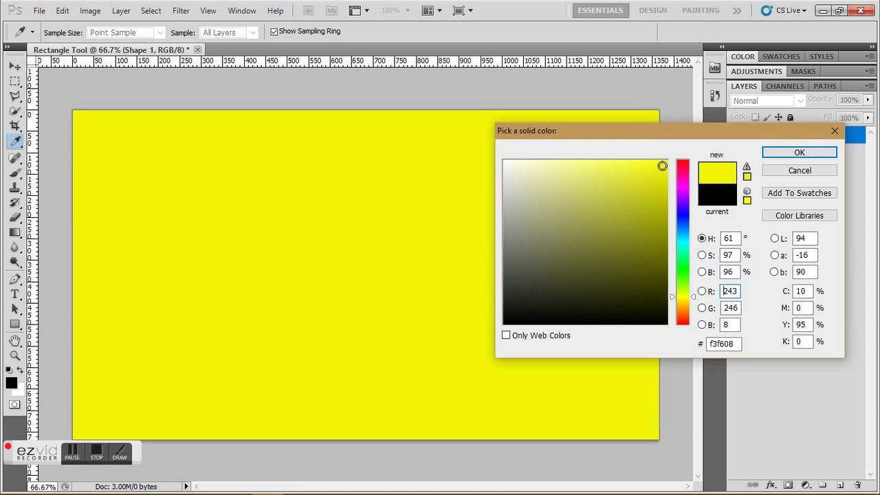 การใช้งาน Rectangle Tool เพื่อสร้างสีพื้นหลังภาพ (Shape Layer) ใน Photoshop by COMFINDER - YouTube