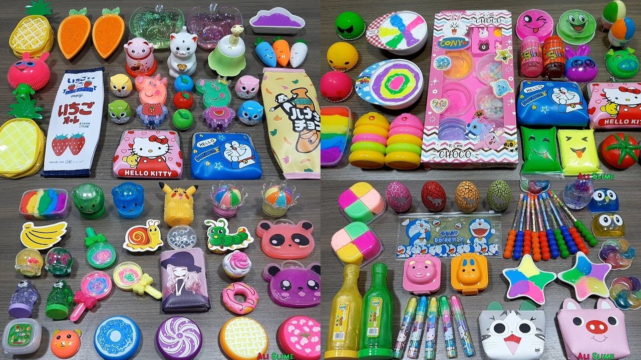 MIXING VARIOUS THINGS INTO SLIME | RELAXING SLIME | ALI SLIME - YouTube