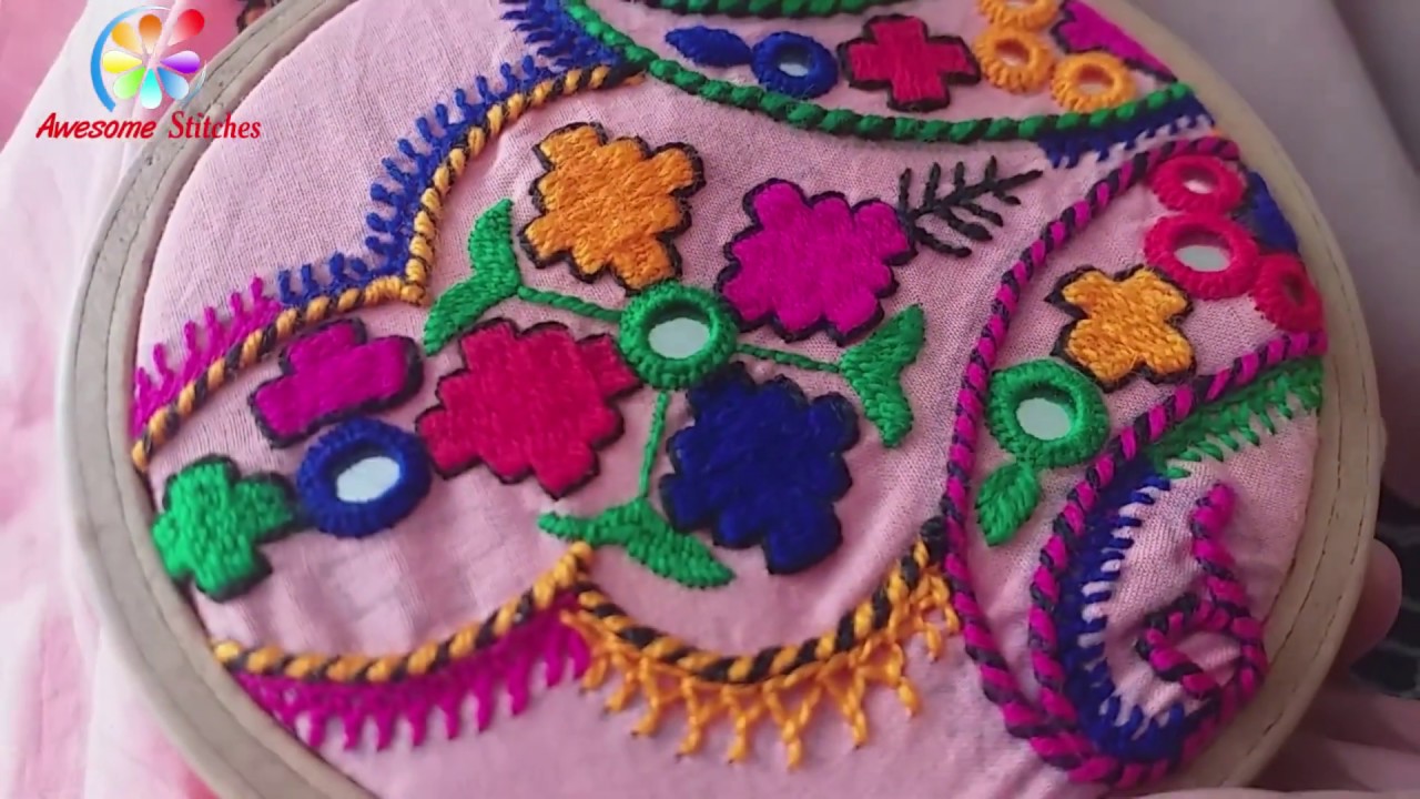 Hand Embroidery | Balochi design/Stitch | Part-3 | Awesome Stitches ...