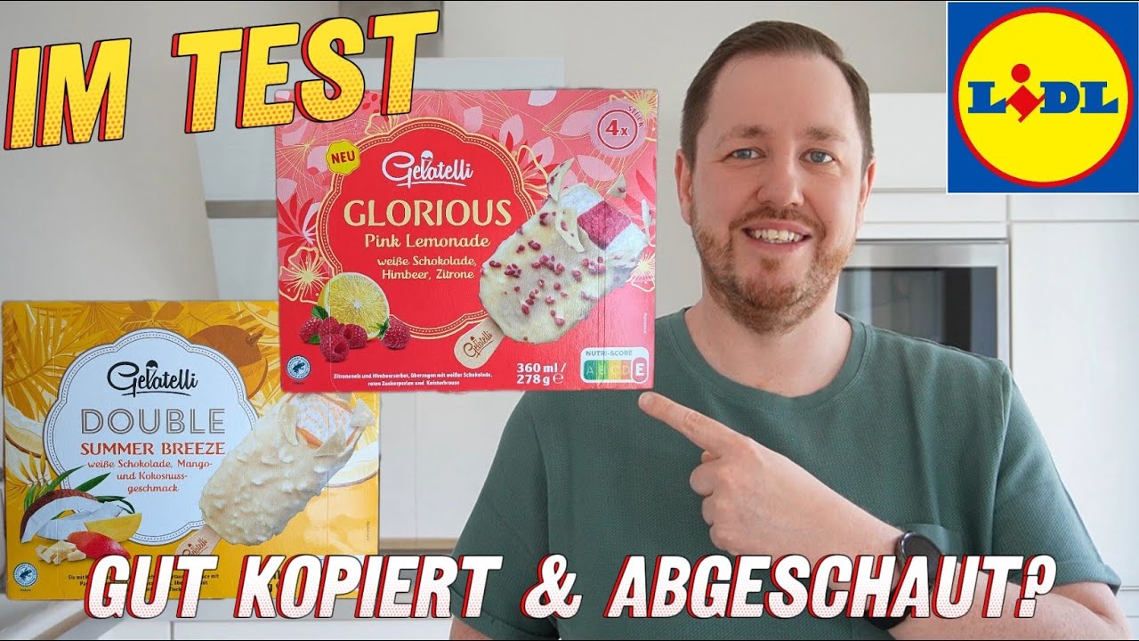 Lidl: "Gelatelli" Glorious Pink Lemonade & Summer Breeze Eis am Stiel ...
