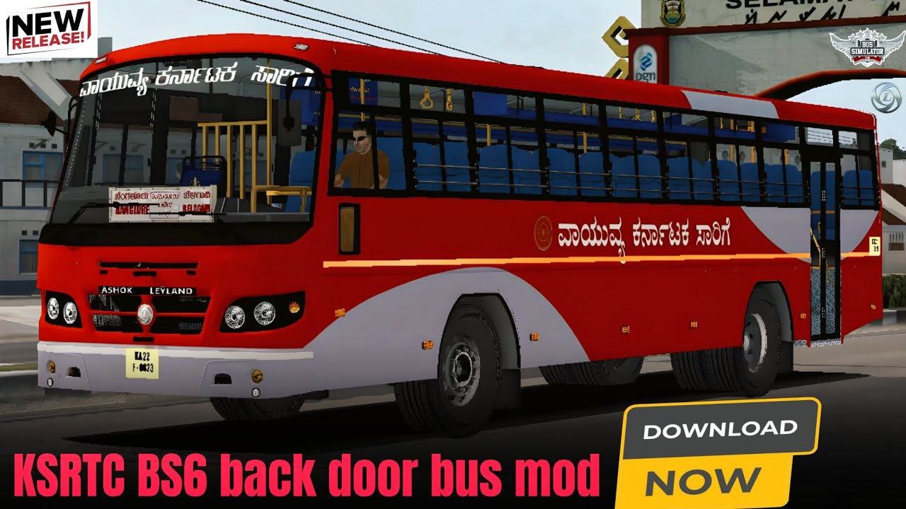 KSRTC BS6 back door bus mod | Finally Released | Download now | busCine ...