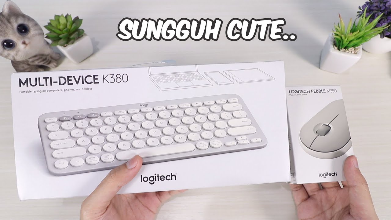 Unboxing Logitech K380 & M350!! Keyboard & Mouse Wireless yang Lucu ...