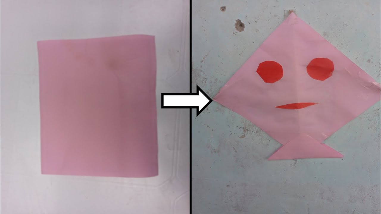Paper Chat Kite Easy | Step By Step Making Pink 🩷 Chart kite - YouTube