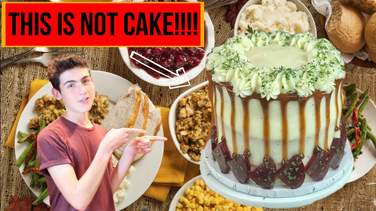 I TURNED THANKSGIVING FOOD INTO A CAKE! | Baking with Ryan - YouTube