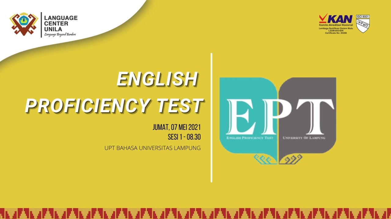EPT (English Proficiency Test) Bagi Pascasarjana & Umum (07 Mei 2021 ...