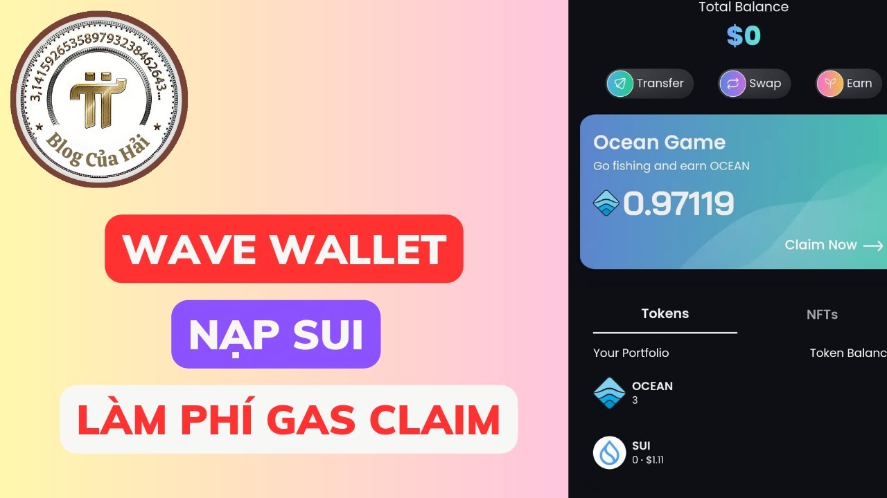 Hướng Dẫn Nạp SUI Vào Wave Wallet Để Claim Ocean Token l Blog Của Hải - YouTube