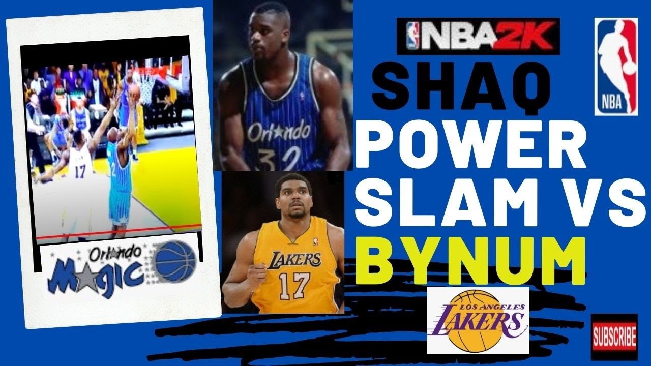 YOUNG SHAQ POWER DUNK AGAINST LAKERS BYNUM - YouTube
