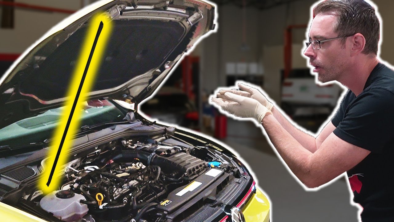 How to Install a Hood Shock on a Mk8 GTI or Golf R - YouTube