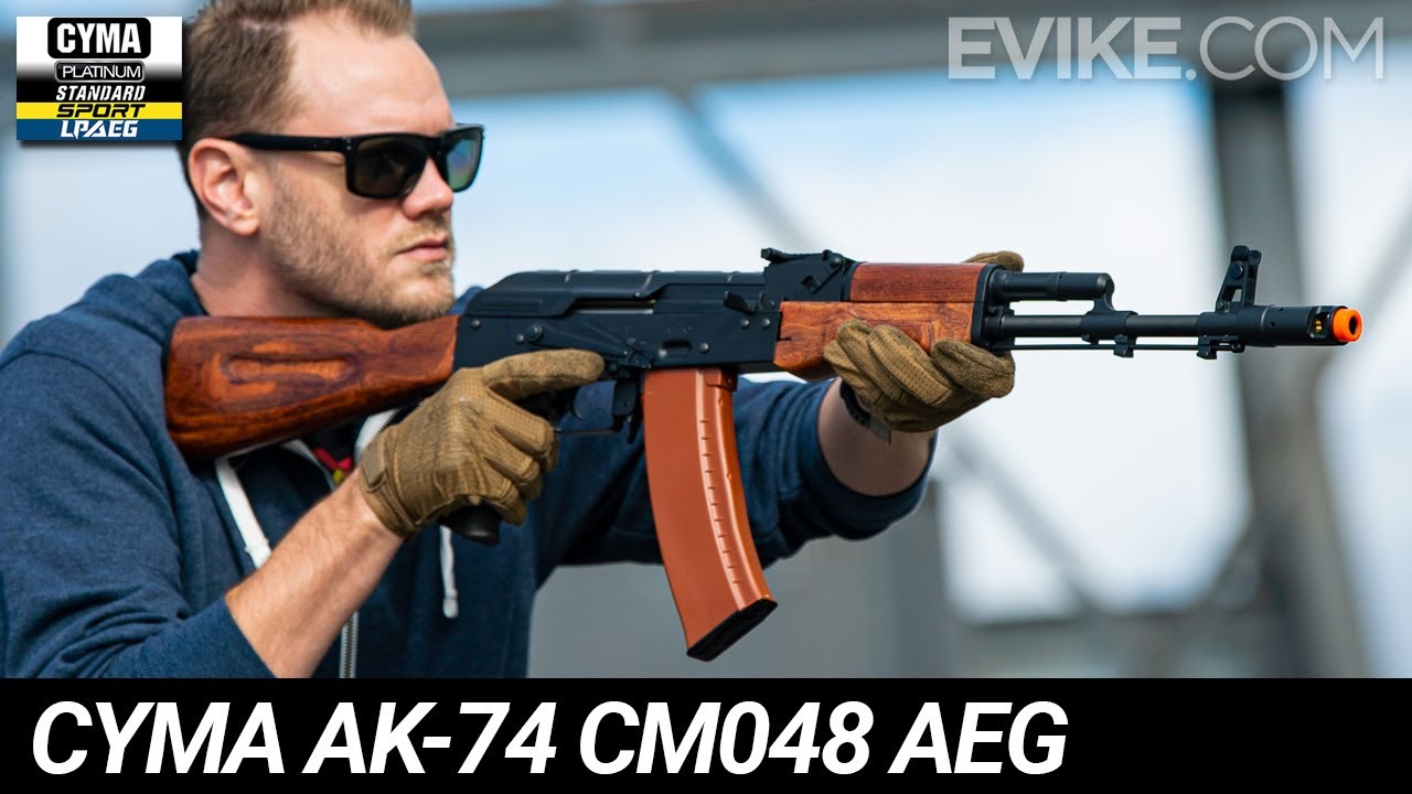 CYMA AK-74 CM048 AEG with Real Wood Furniture Review - YouTube