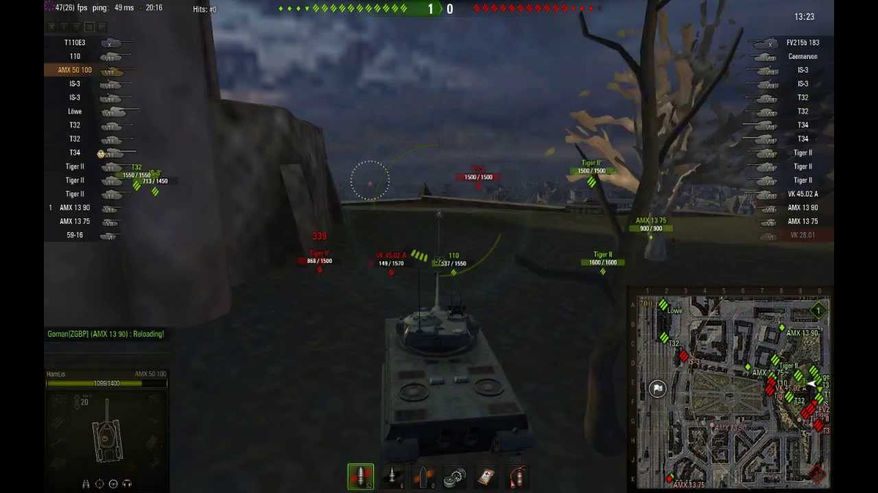 World Of Tanks Ghost Shells AMX 50 100 - YouTube