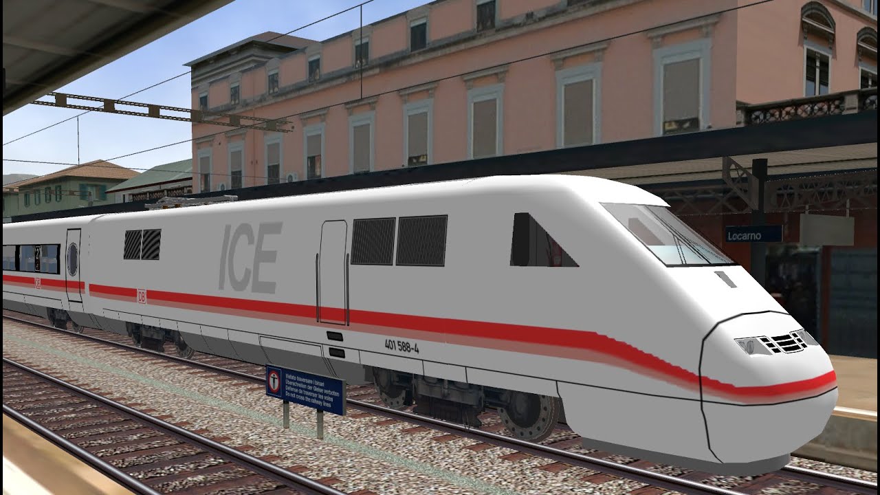 Open Rails SBB/DB. ICE Locarno-Gotthard. - YouTube