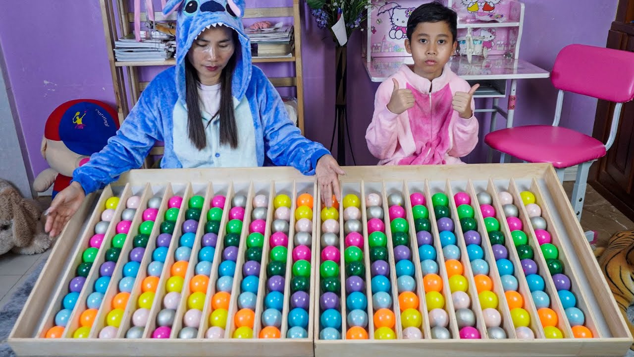 Puzzle Ball Sorting Game Challenge, Mom vs Son Who is Faster 🔵🔴🟡🟢 Ep ...