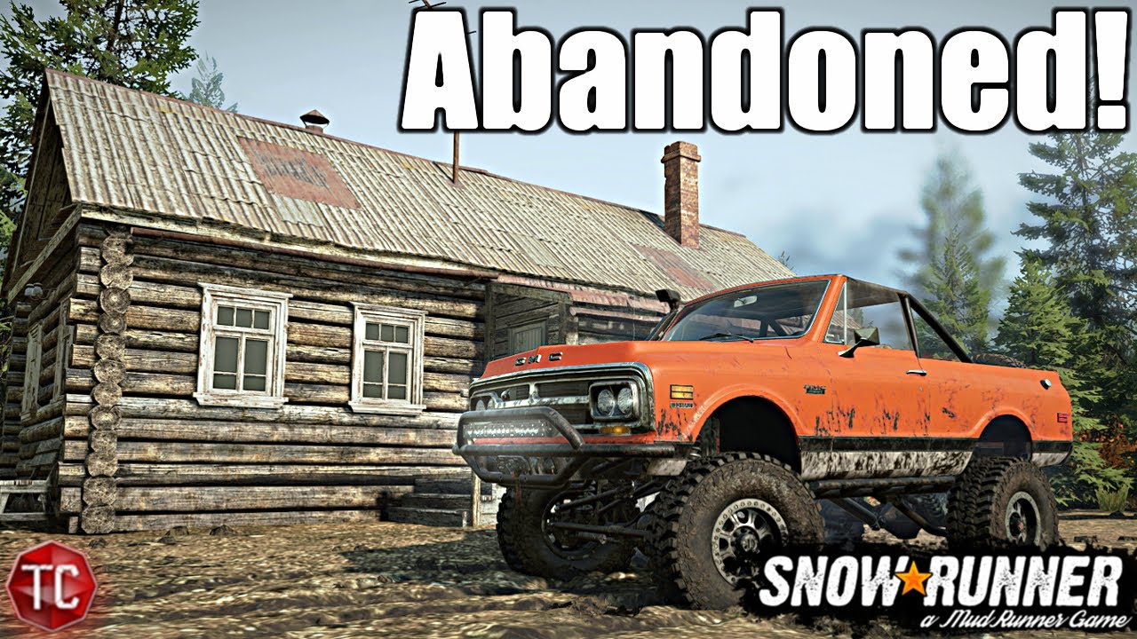 SnowRunner: Adventure to an ABANDONED CABIN! Console GMC Jimmy Gameplay ...