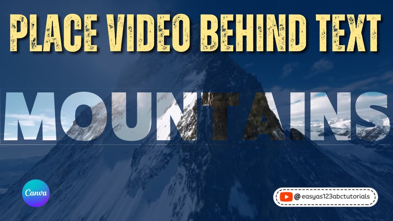 How to Place Video Behind Text to Create a Panoramic Effect in Canva ...