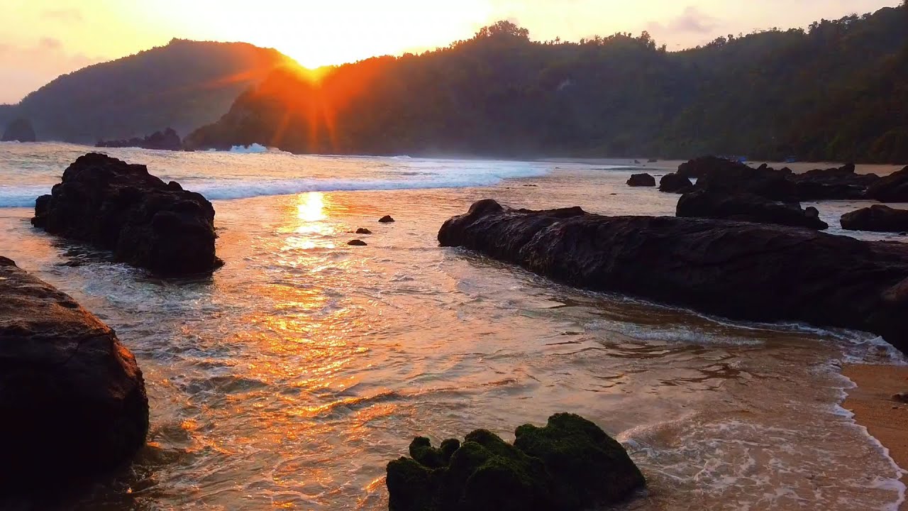 Relaxing ocean sounds, rolling waves sounds, beautiful beaches for ...