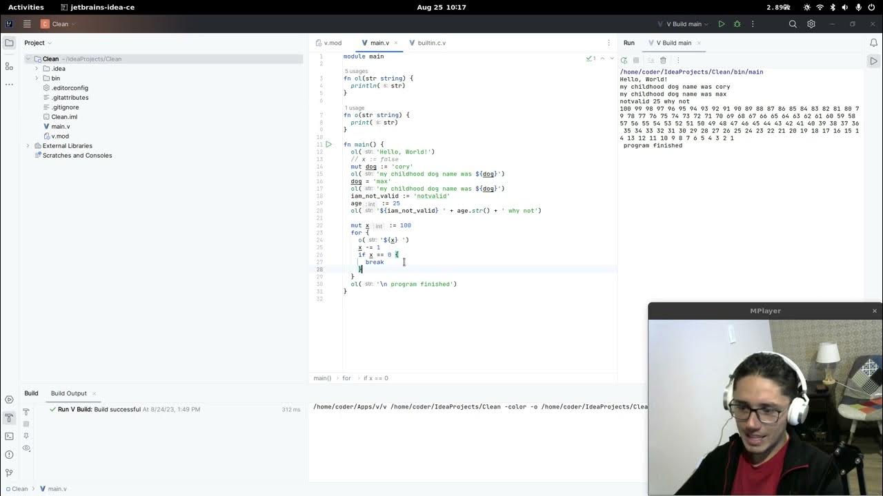 Vlang learning, level 2 of V kinda - YouTube