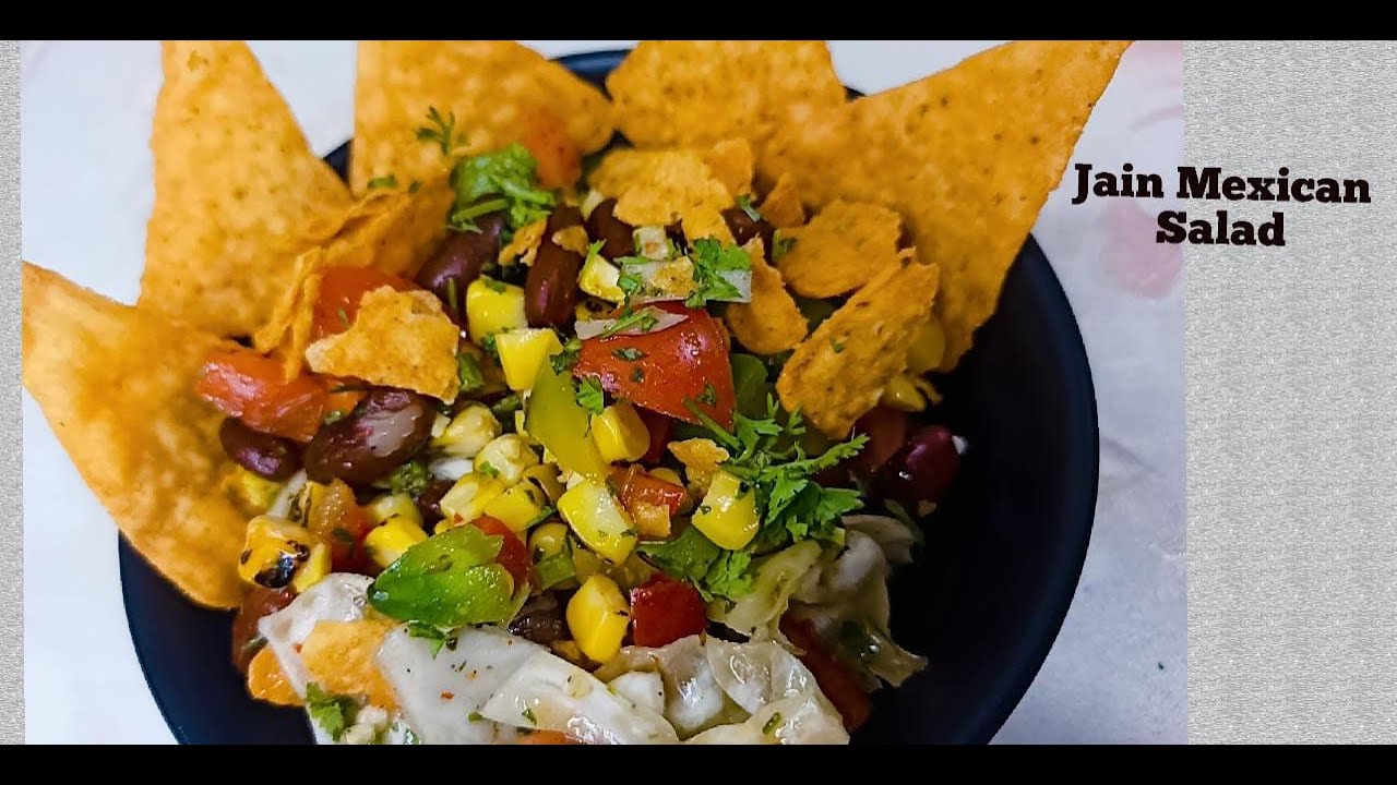 Jain Mexican salad | Mexican Beans Salad Recipe | Vegetarian Mexican ...