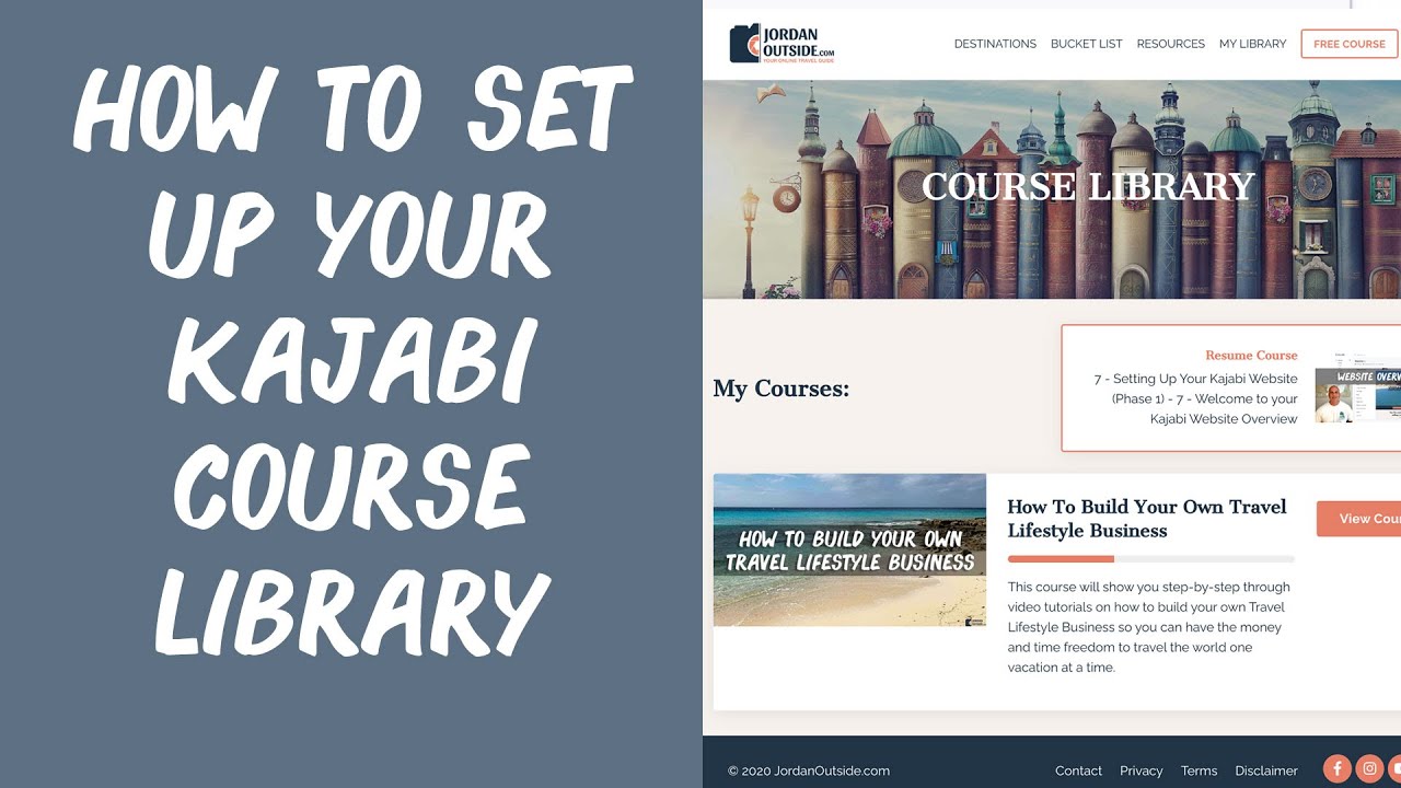 How To Set Up Your Kajabi Course Library (Travel Lifestyle Course ...